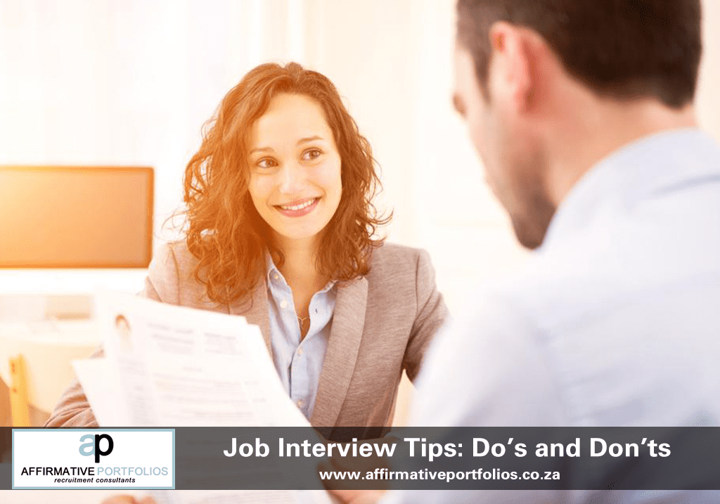 Job Interview Tips | The Do’s and Don’ts | Affirmative Portfolios